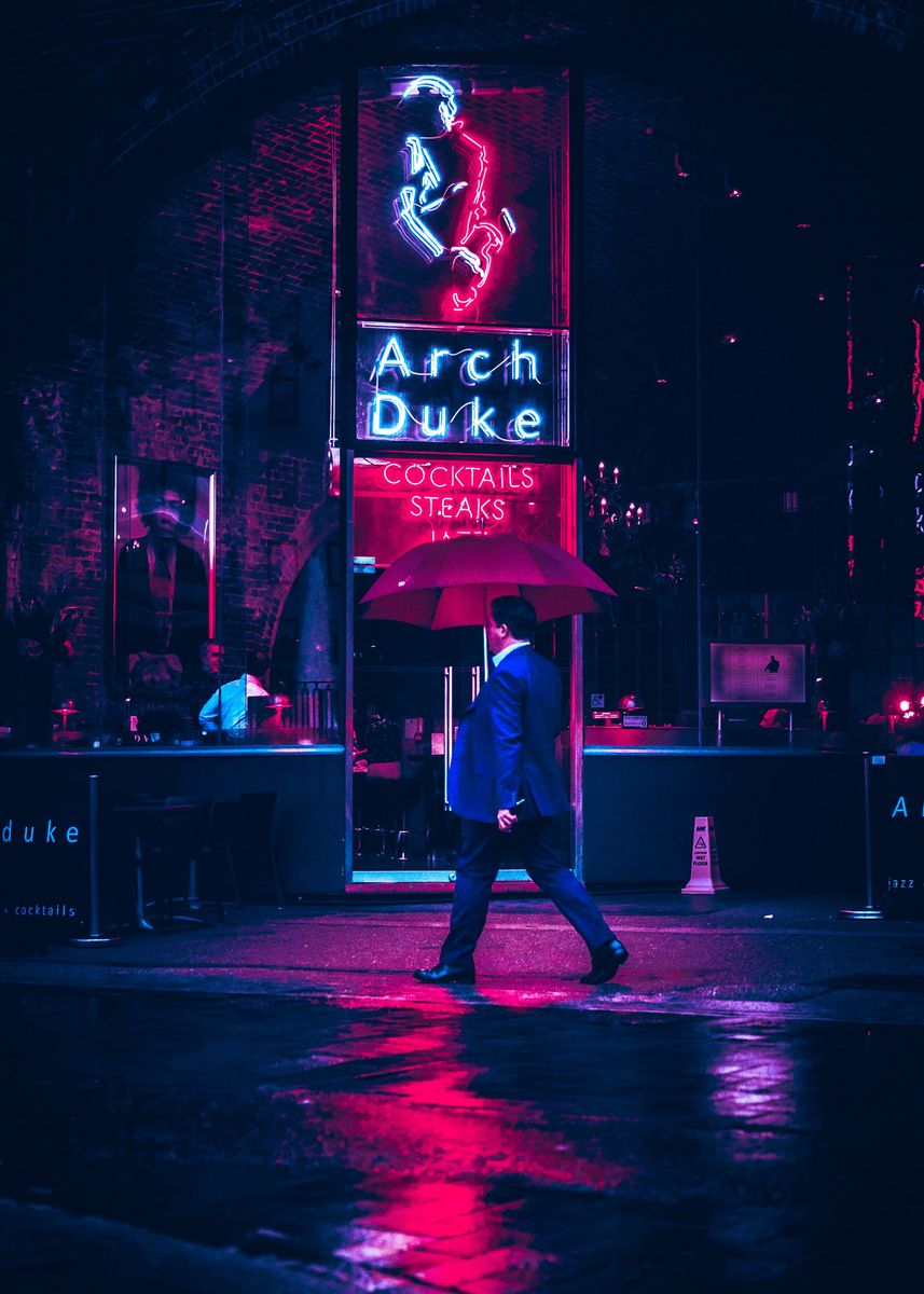 'night city' Poster, picture, metal print, paint by your name | Displate