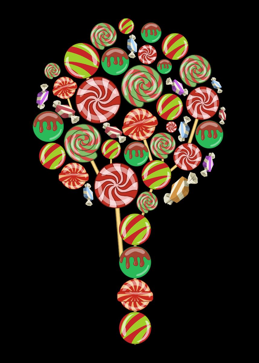 'Lollipop Candy' Poster, picture, metal print, paint by Hexor | Displate