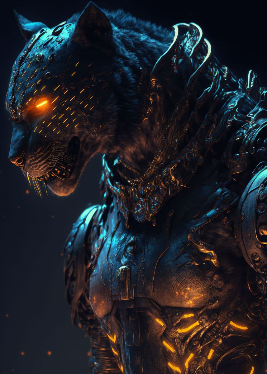 'Future Panther' Poster, picture, metal print, paint by Sunrise Game ...