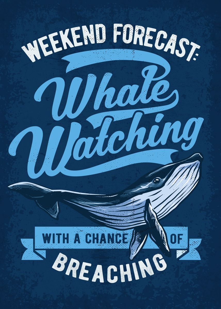 'Whale Watching Tours' Poster, picture, metal print, paint by Markus ...