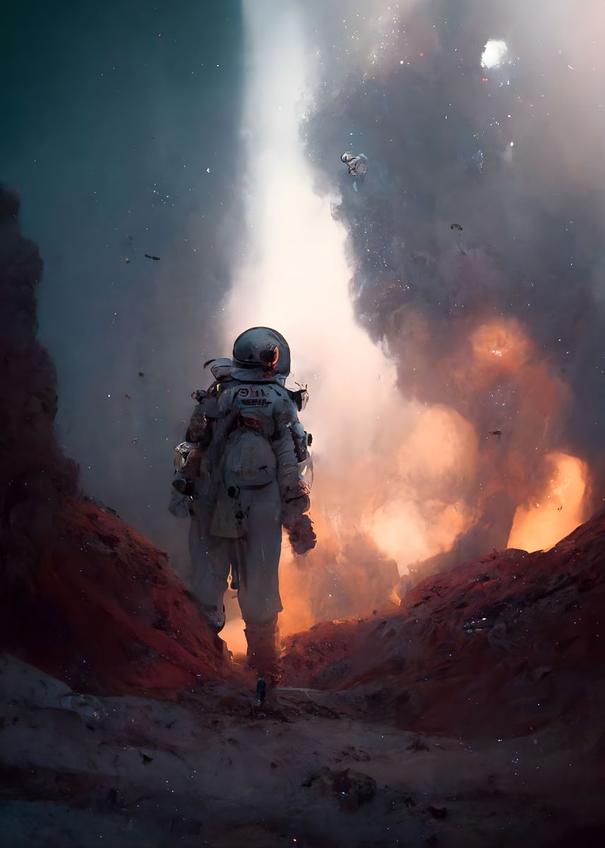 'The Blast' Poster, picture, metal print, paint by Alex Romiro | Displate