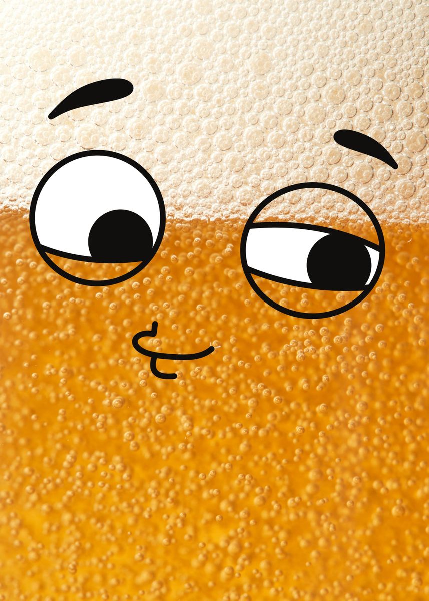 'Maybe some beer ' Poster, picture, metal print, paint by Simon Clement ...