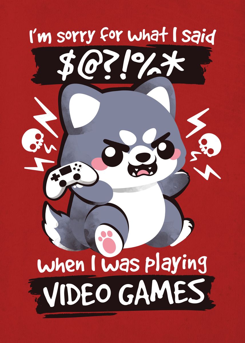 'Angry gamer' Poster, picture, metal print, paint by NemiMakeit Fadda ...