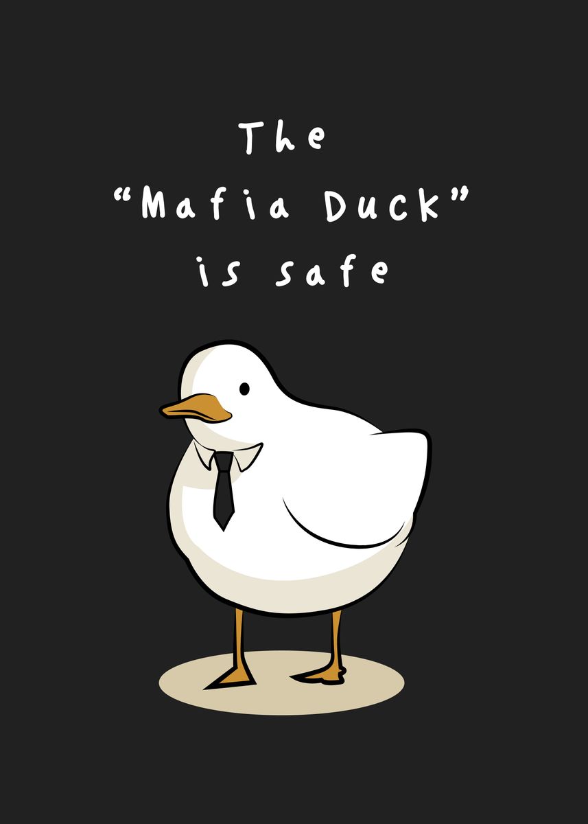 'Mafia Duck' Poster, picture, metal print, paint by HOLOSOMNIA | Displate