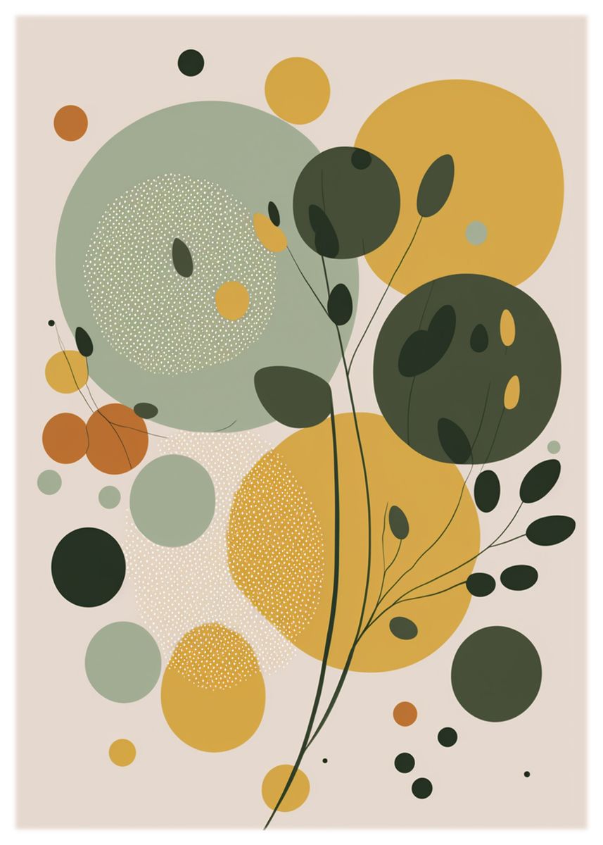 'Abstract Plants 03' Poster, picture, metal print, paint by OhadOron ...