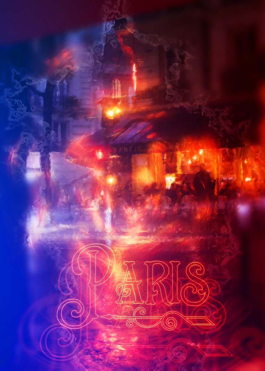 'Paris' Poster, picture, metal print, paint by Petra Rommelfanger ...