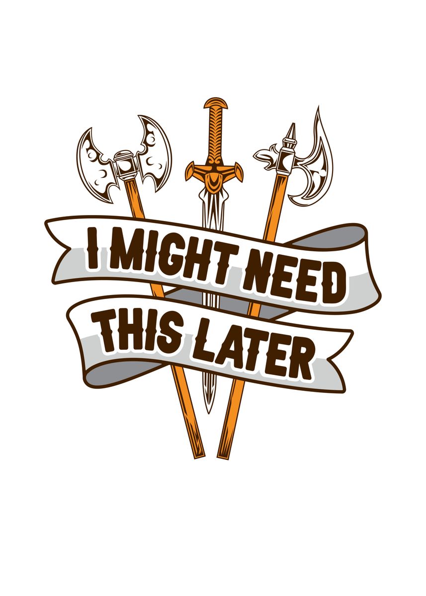 'LARP RPG Role Playing' Poster, picture, metal print, paint by Michael ...