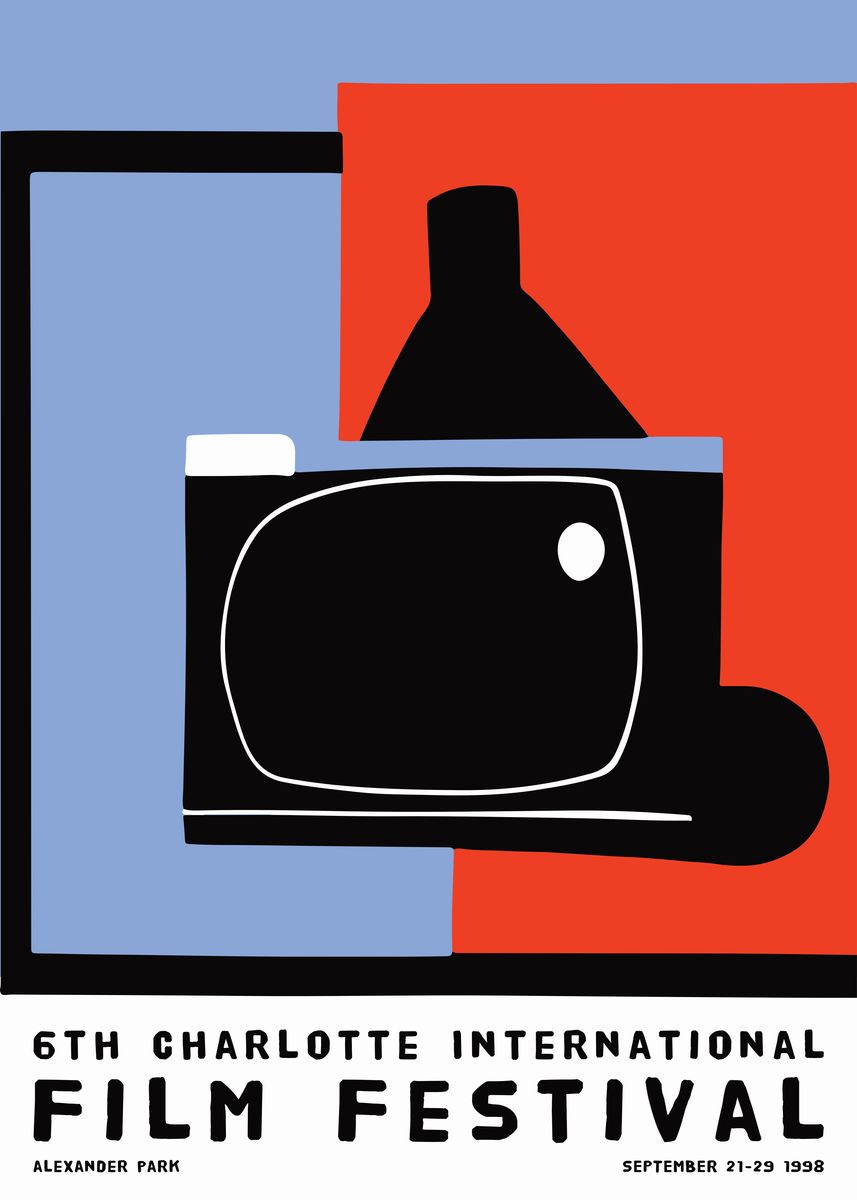 'Charlotte Film Festival' Poster, picture, metal print, paint by BluePinkPanther | Displate