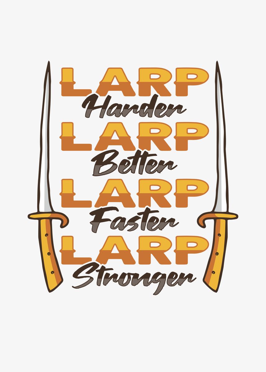 'LARP RPG Role Playing' Poster, picture, metal print, paint by Michael ...