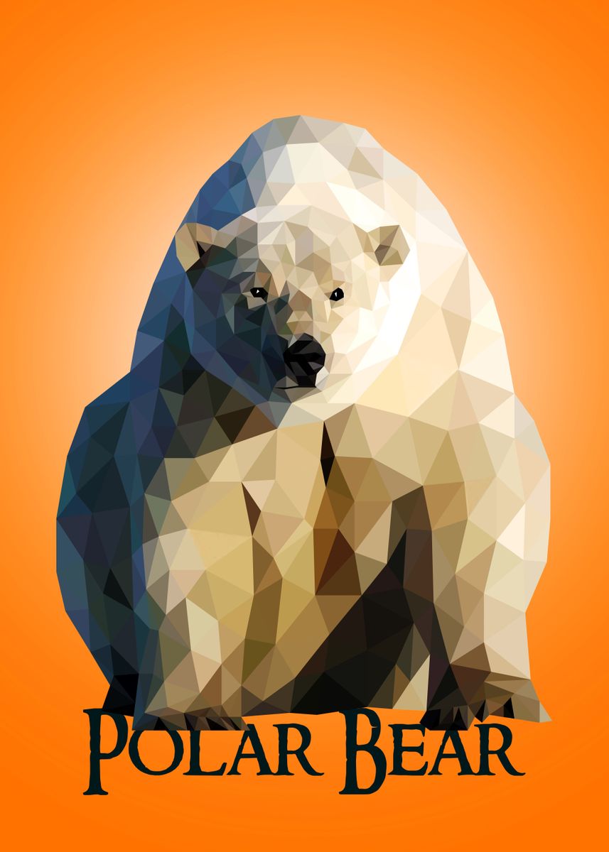 'Polar Bear' Poster, picture, metal print, paint by Dare Neil | Displate