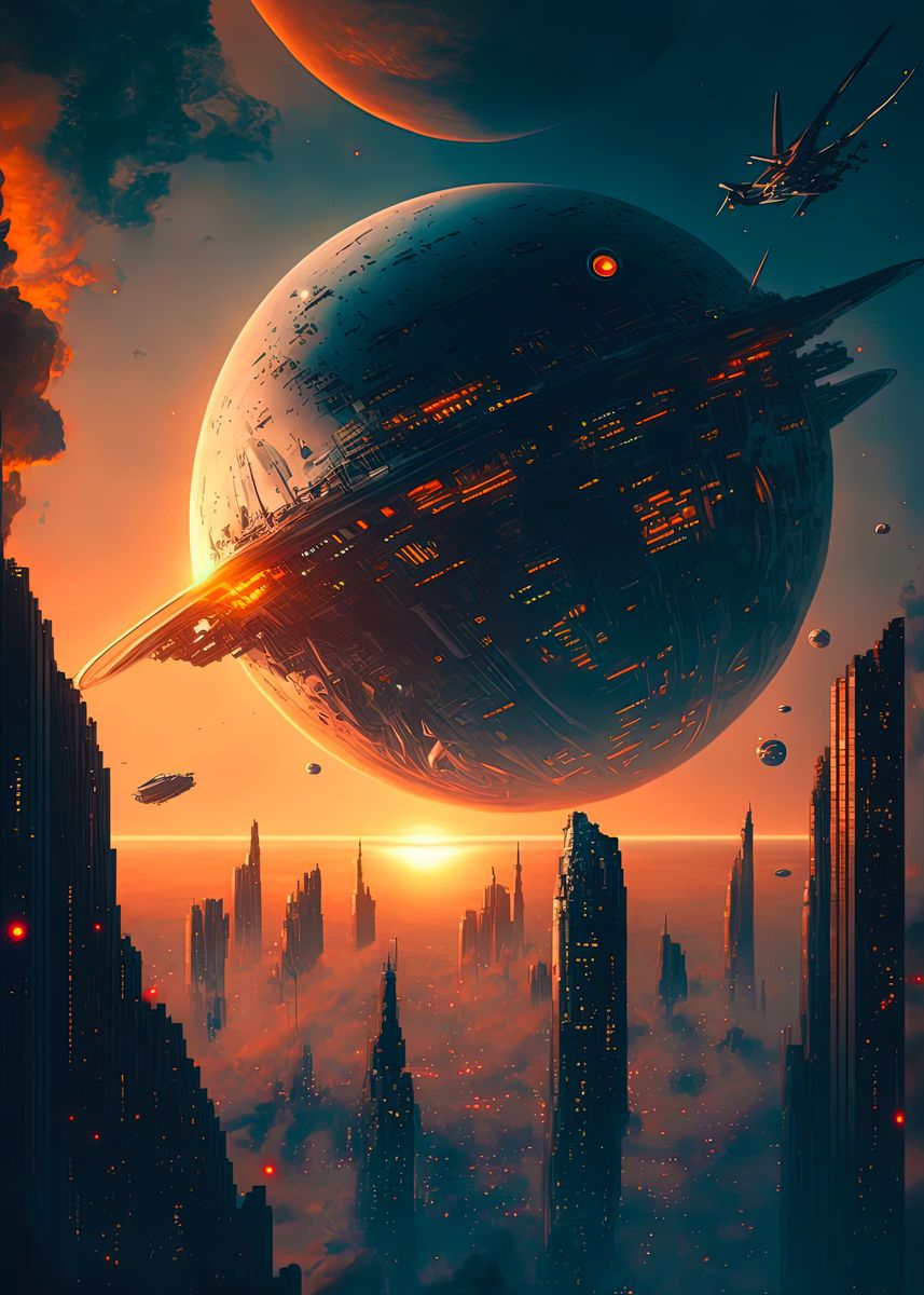 'Alien Planet Skyline' Poster, picture, metal print, paint by Sigma Rat ...