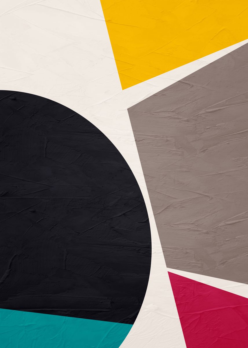 'GEOMETRIC ABSTRACT 444A' Poster, picture, metal print, paint by ...