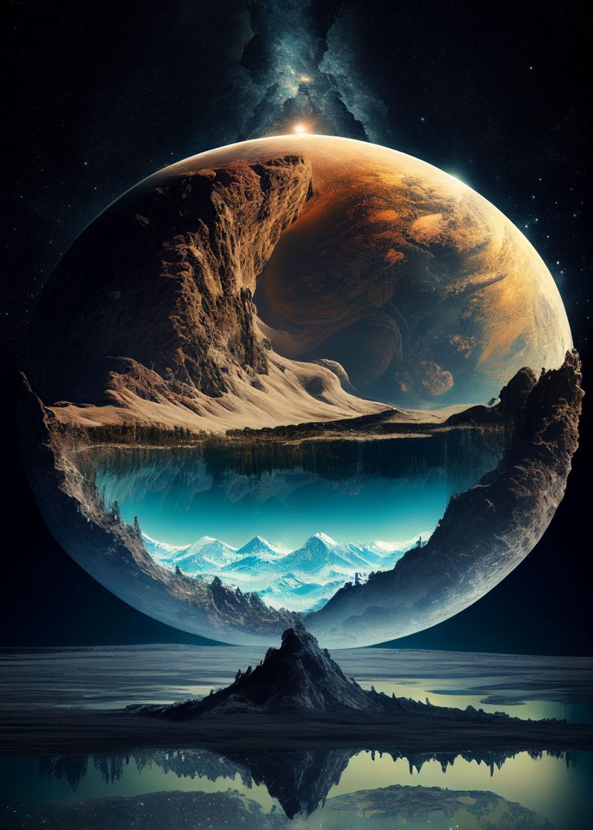 'A Planets Features' Poster, picture, metal print, paint by Media ...