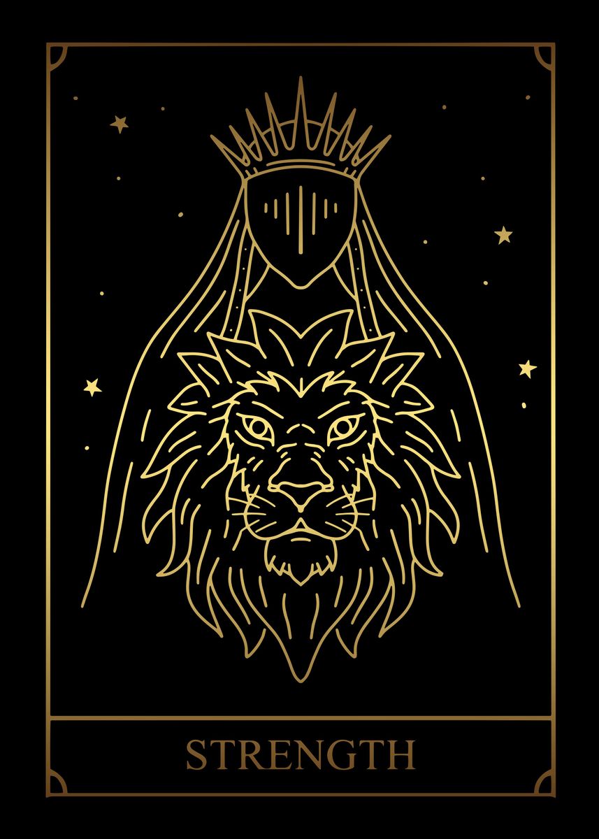 'Tarot Strength card' Poster, picture, metal print, paint by Michael ...