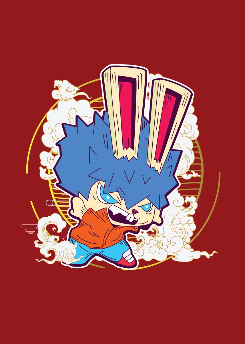 'Rich rabbit for New Year' Poster, picture, metal print, paint by ...