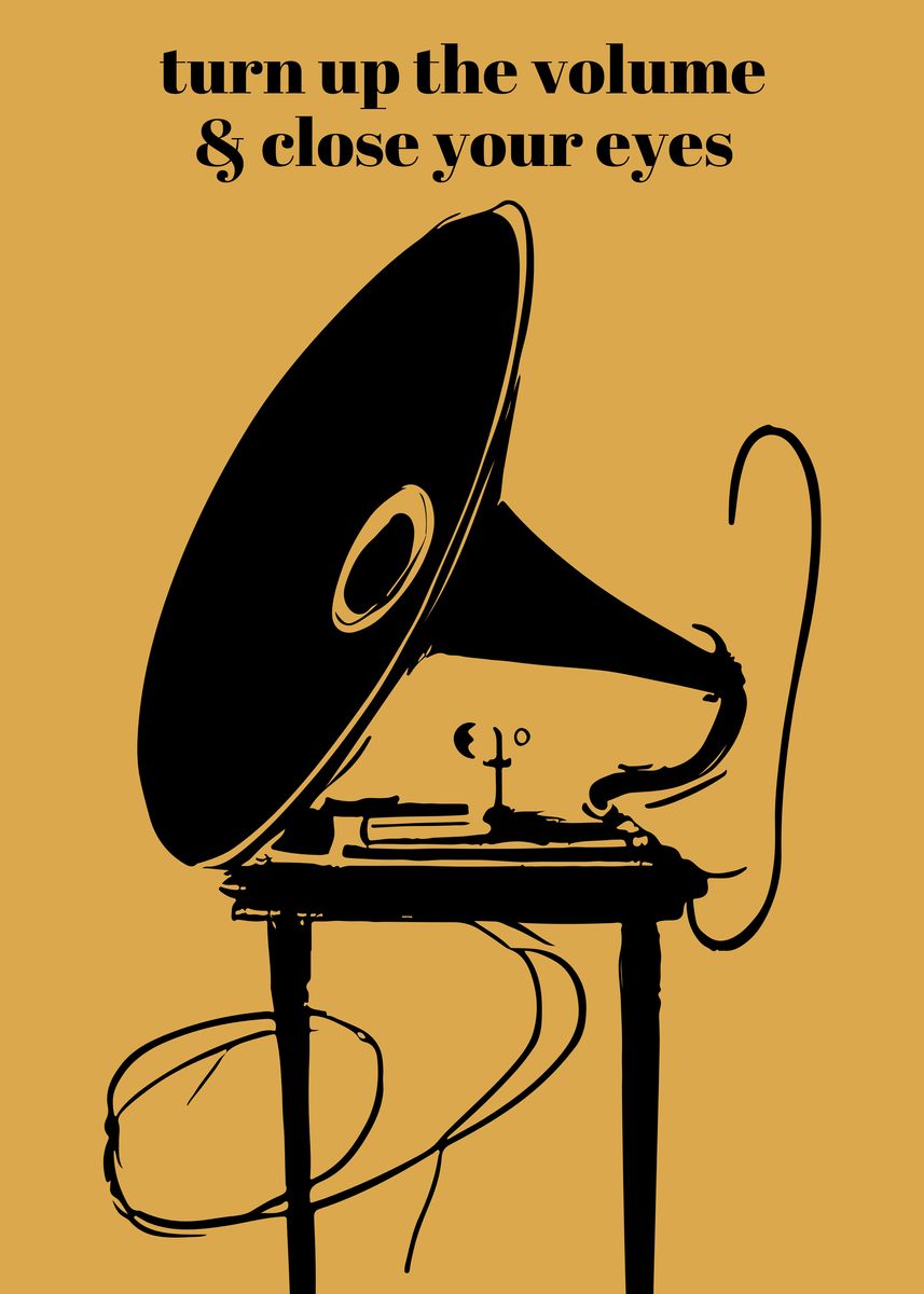 'Gramophone Poster' Poster by BluePinkPanther | Displate