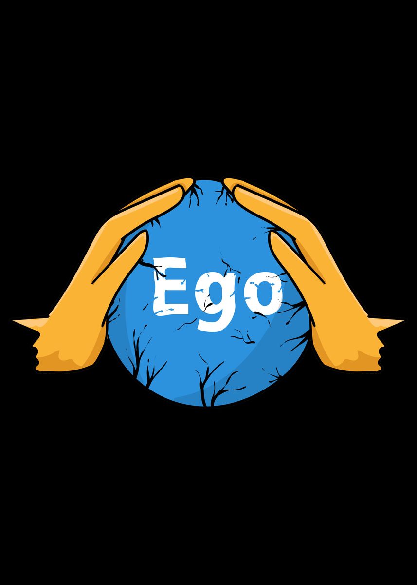 'Hit the ego' Poster, picture, metal print, paint by dam art | Displate