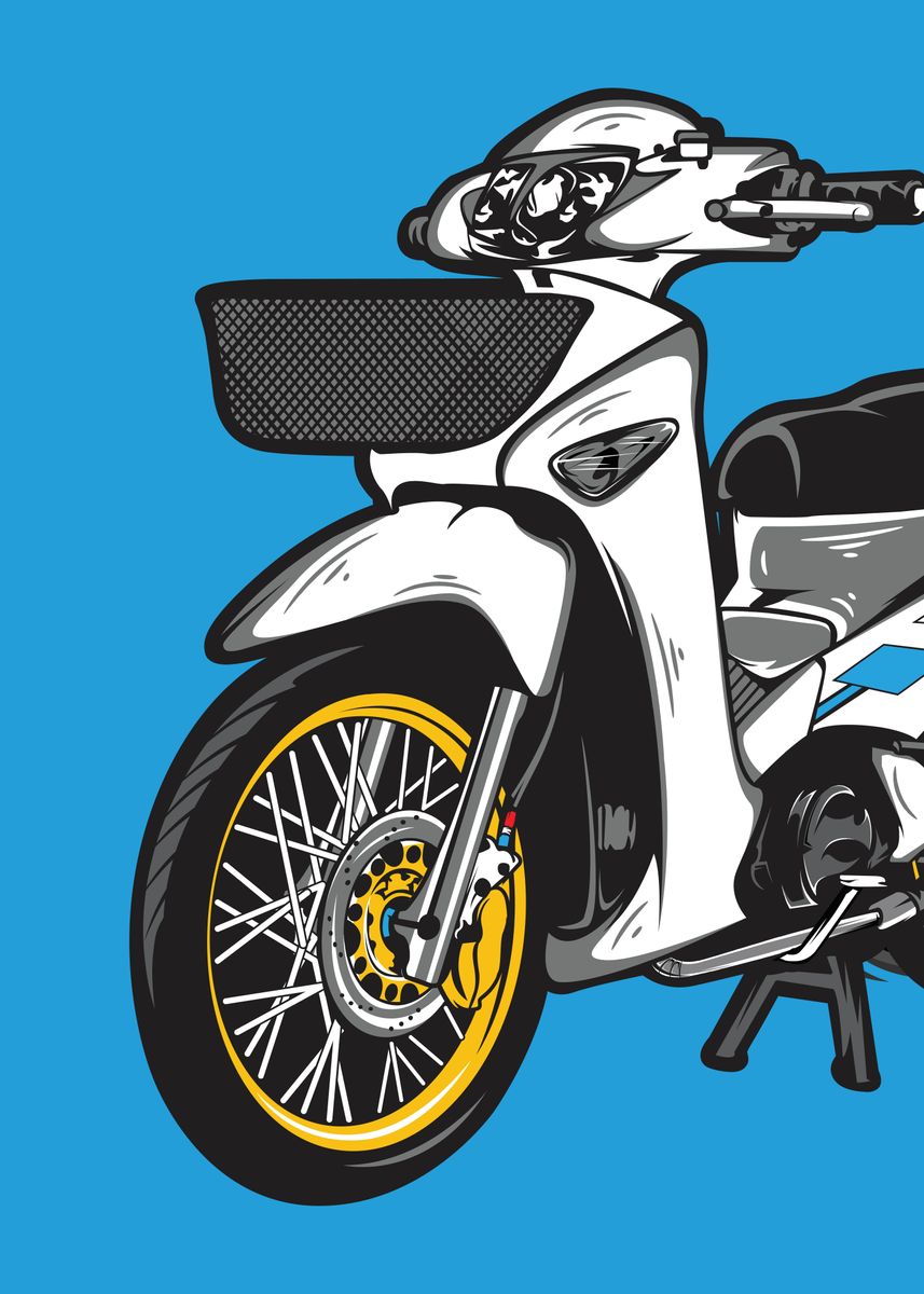 'Scooter' Poster by Design Droplet | Displate