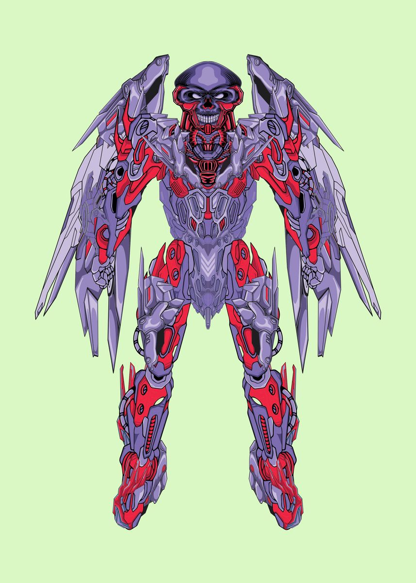 'Cyborg robot knight' Poster, picture, metal print, paint by Lloyd ...