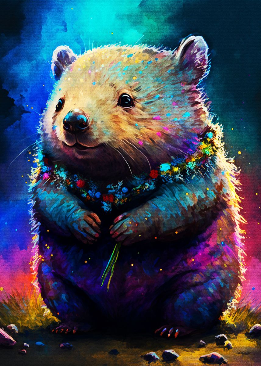 'Cute Mouse Painting' Poster, picture, metal print, paint by Coffee ...