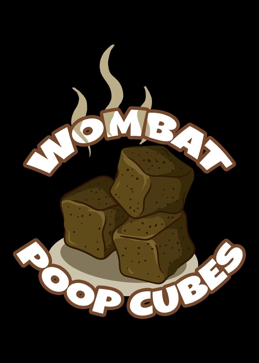 'Wombat Poop Cubes' Poster, picture, metal print, paint by Hexor | Displate