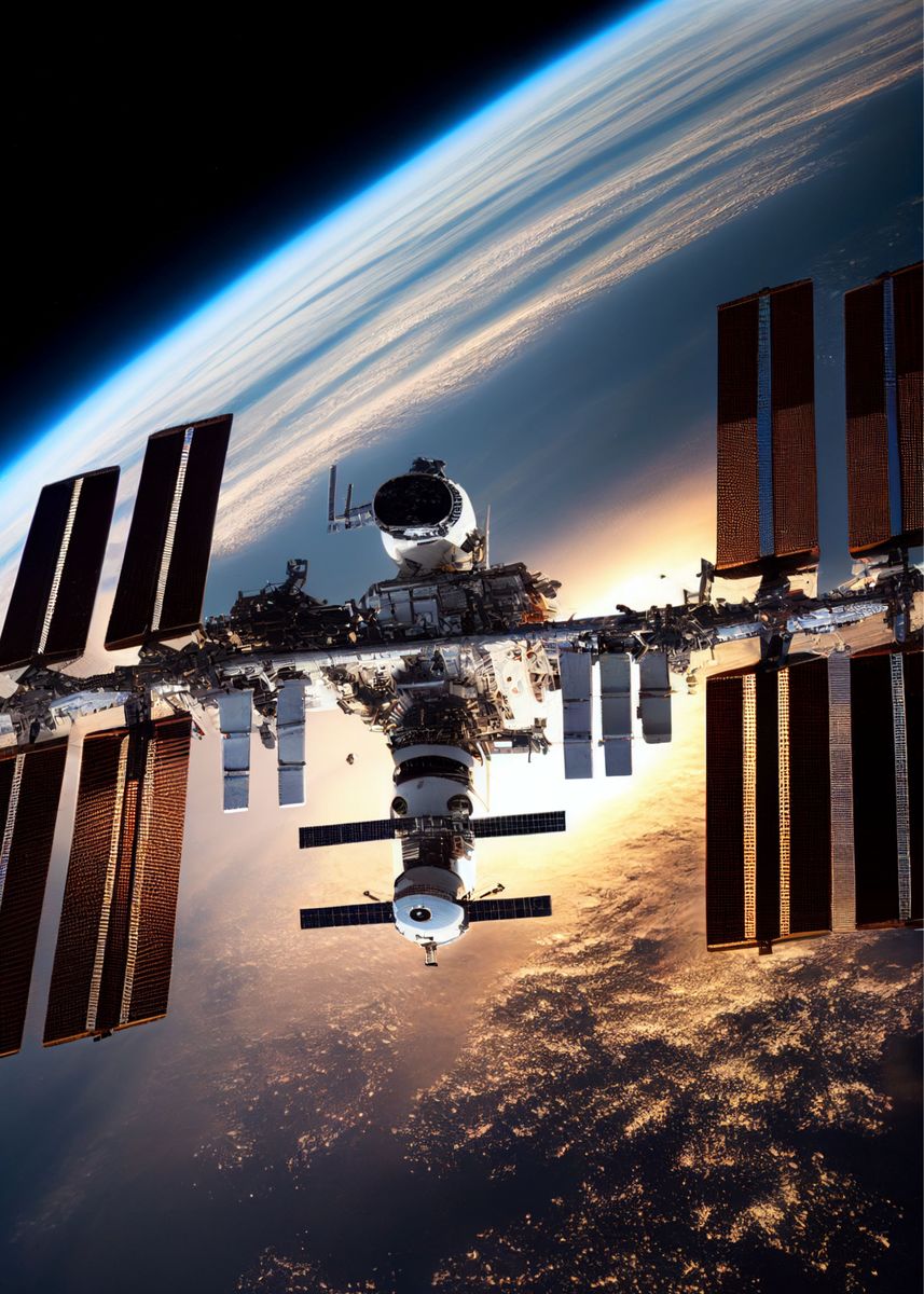 'Panoramic Earth Orbit View' Poster, picture, metal print, paint by ...