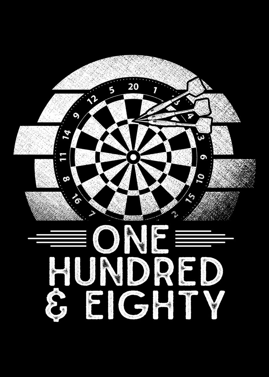 'Vintage Darts Men' Poster, picture, metal print, paint by ...