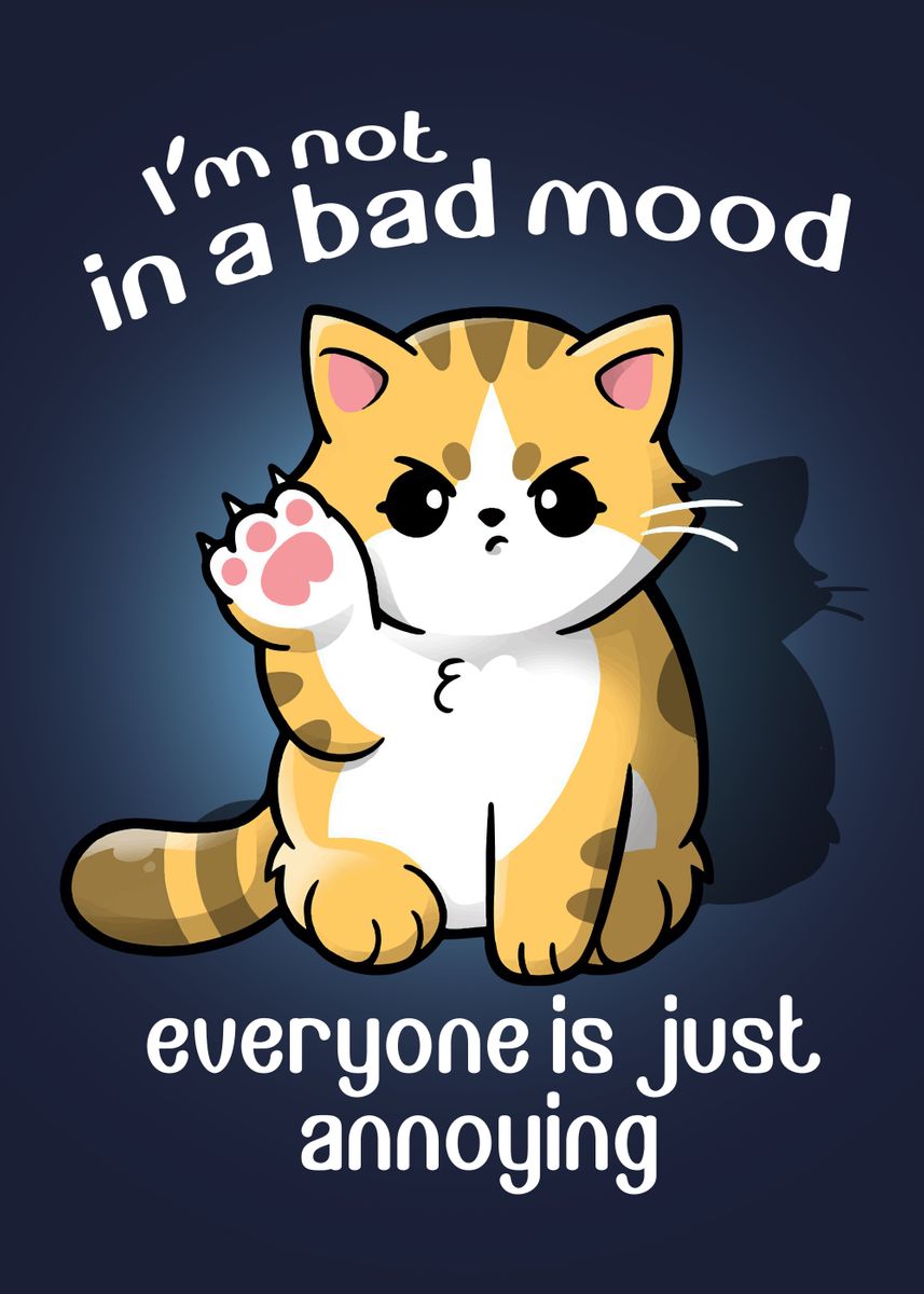 'Cat Animal' Poster, picture, metal print, paint by Kristofer Woodcock | Displate