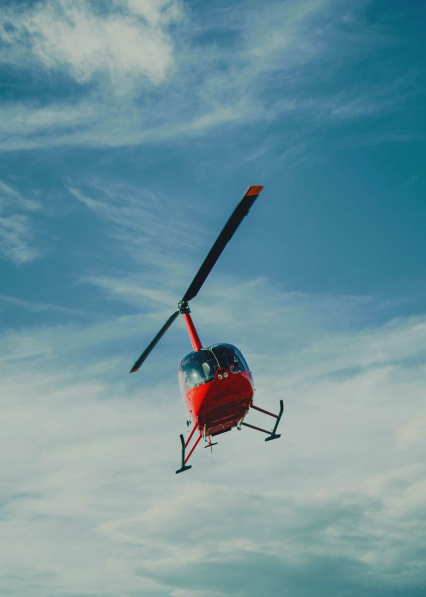 'Helicopter' Poster, picture, metal print, paint by Lets Fly Higher ...