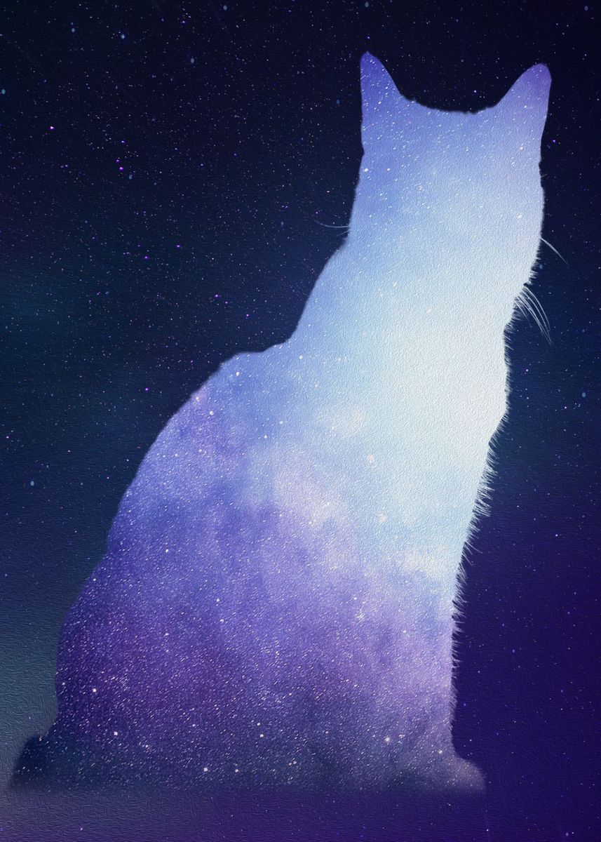 'The CAT Constellation' Poster, picture, metal print, paint by MONLart | Displate