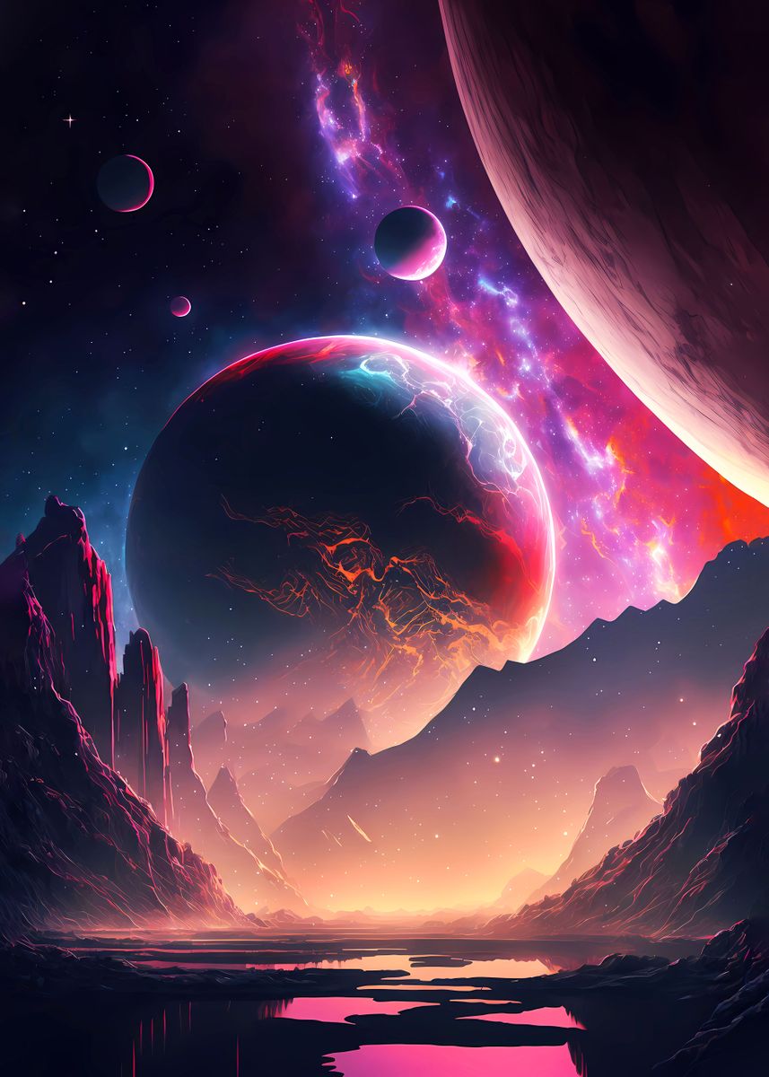 'Among the Stars' Poster, picture, metal print, paint by Luong Phat ...