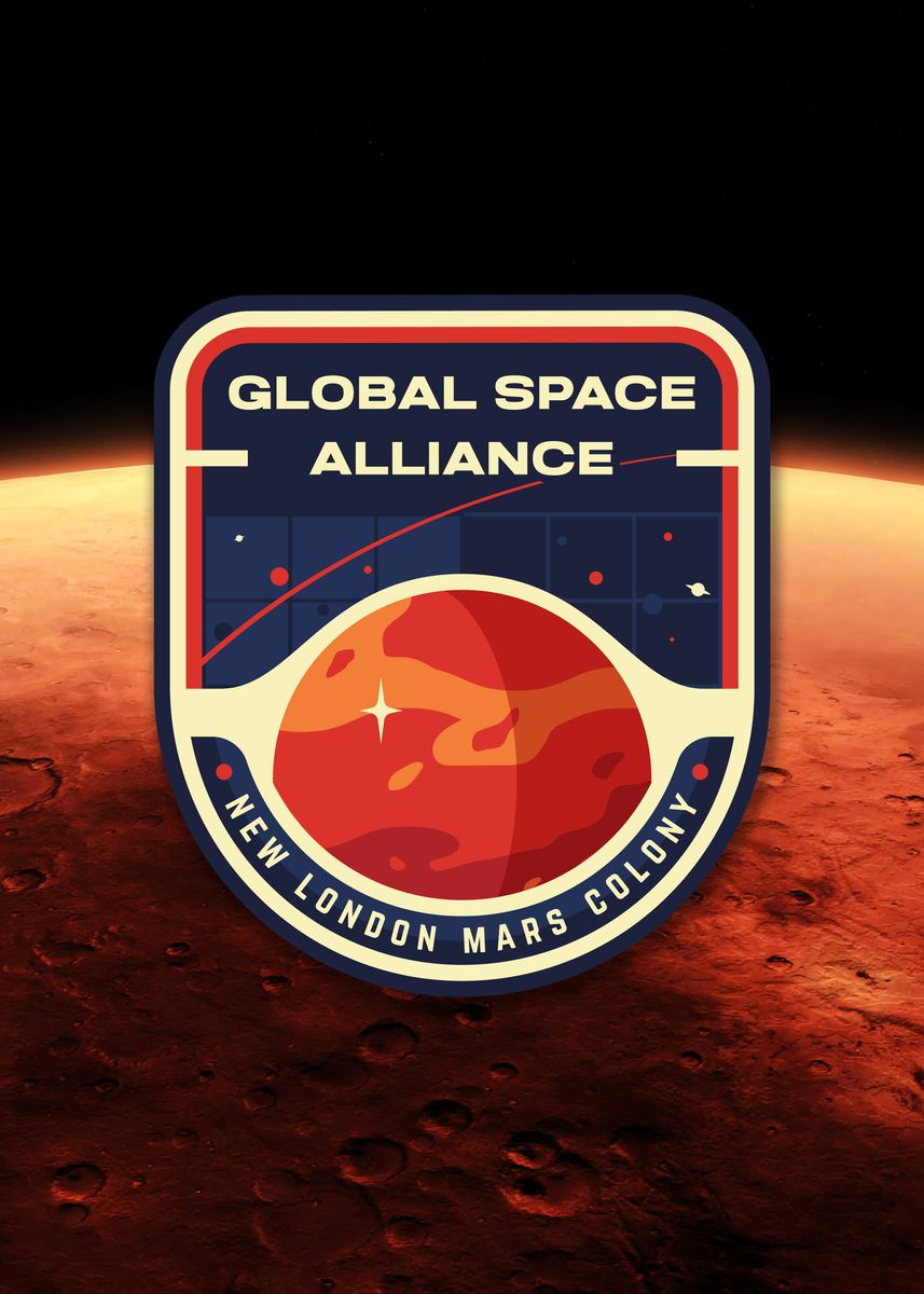 'Global Space Alliance' Poster, picture, metal print, paint by stephen ...