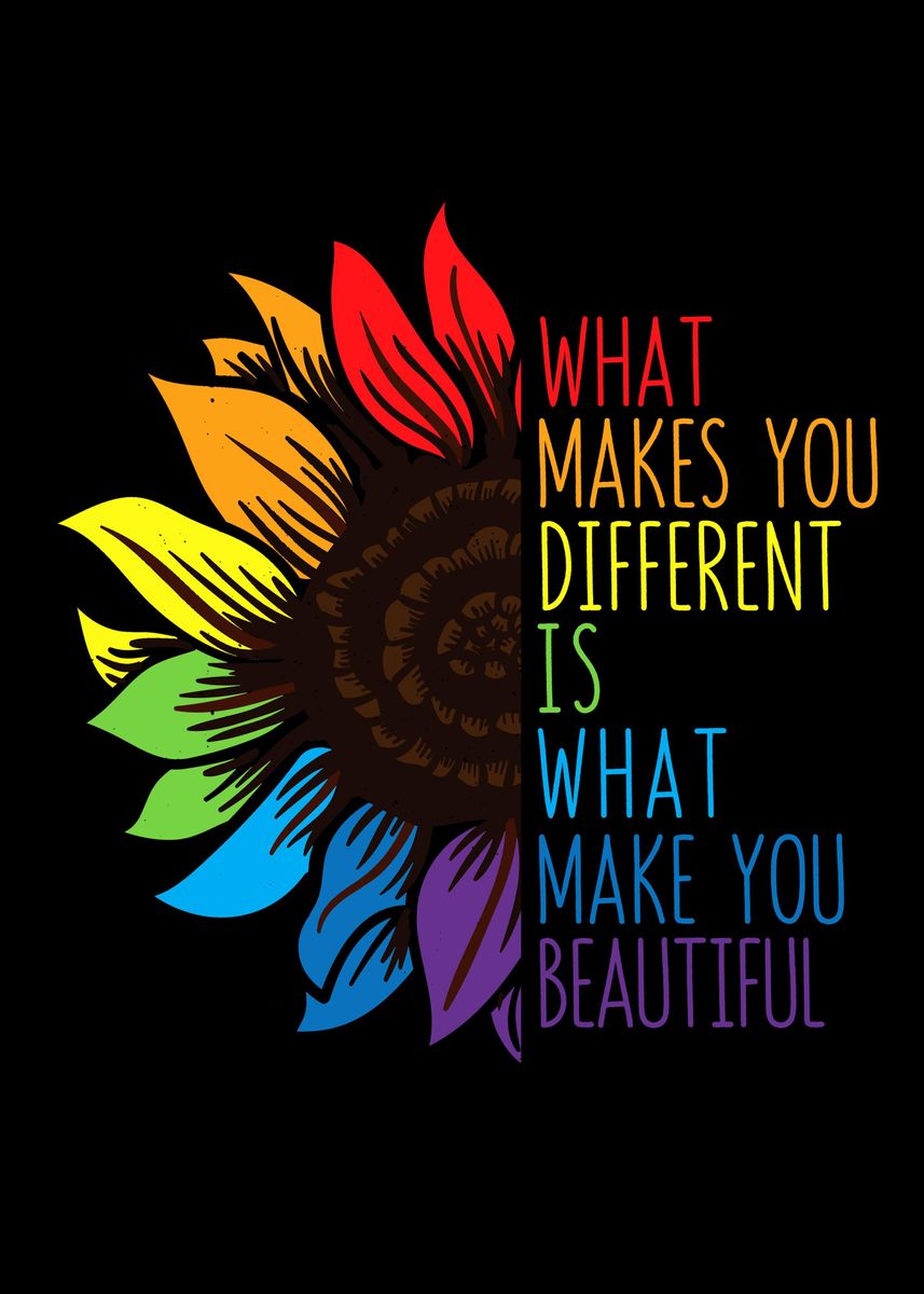 'Autism Awareness Sunflower' Poster, picture, metal print, paint by ...