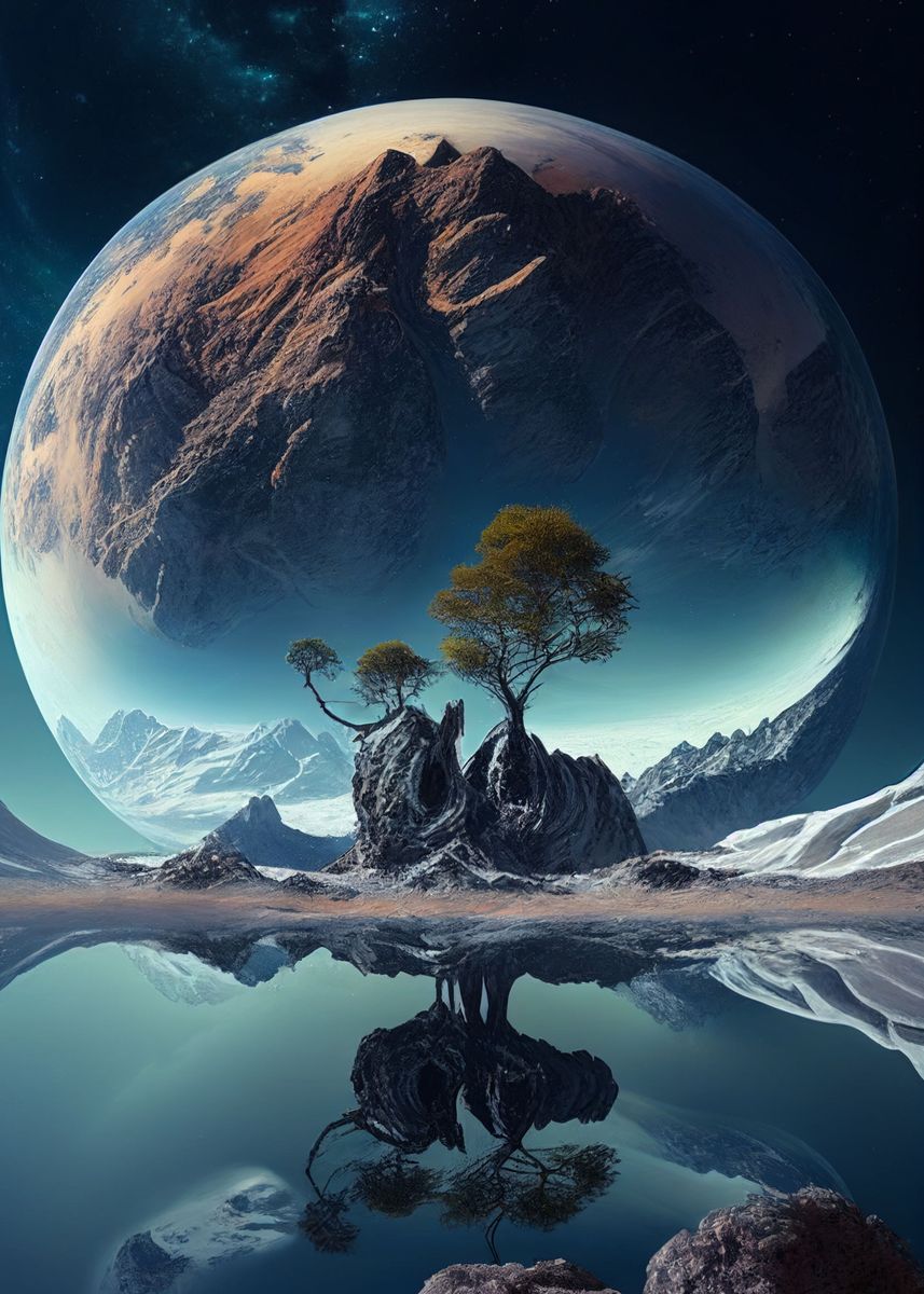 'A Planets Features' Poster, picture, metal print, paint by Media ...