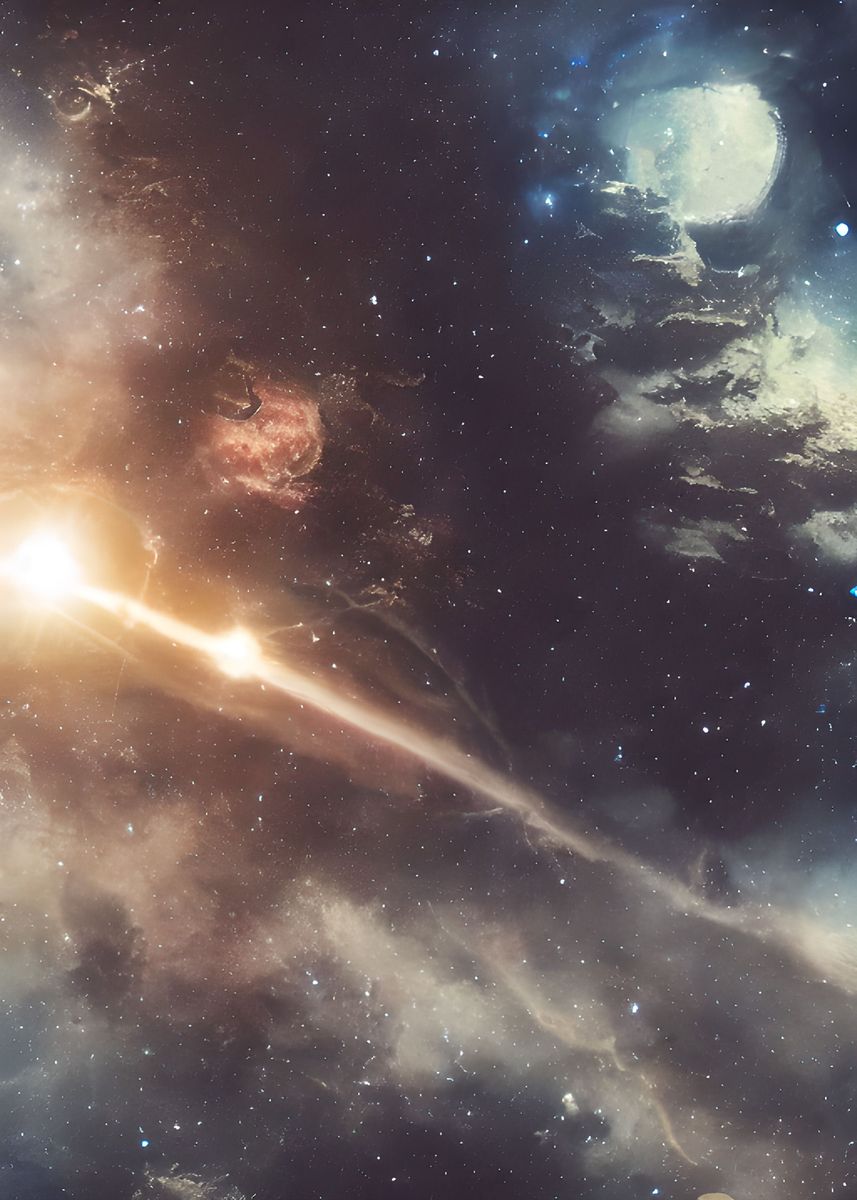 'Dark space scenery' Poster, picture, metal print, paint by Mappingz ...