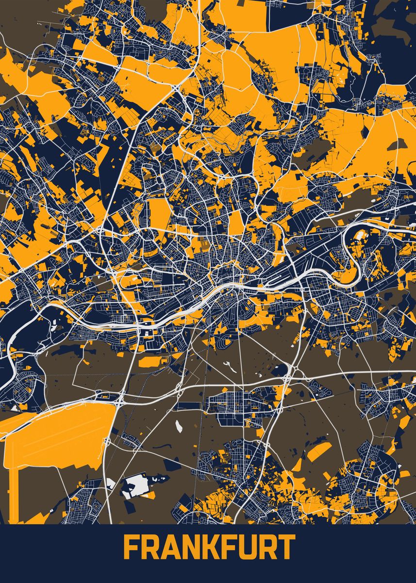 Elegantes Frankfurt City Map Bilder