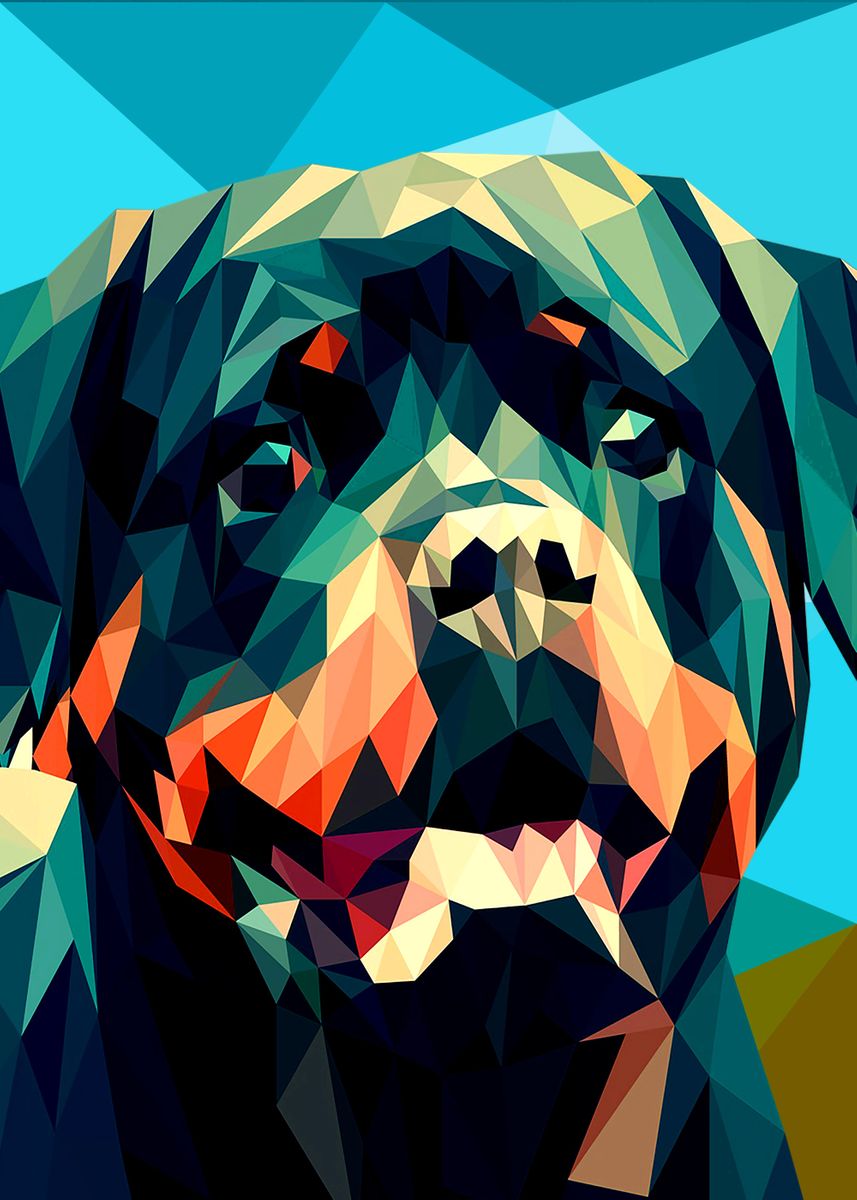 'Rottweiler' Poster, picture, metal print, paint by toan nguyen | Displate