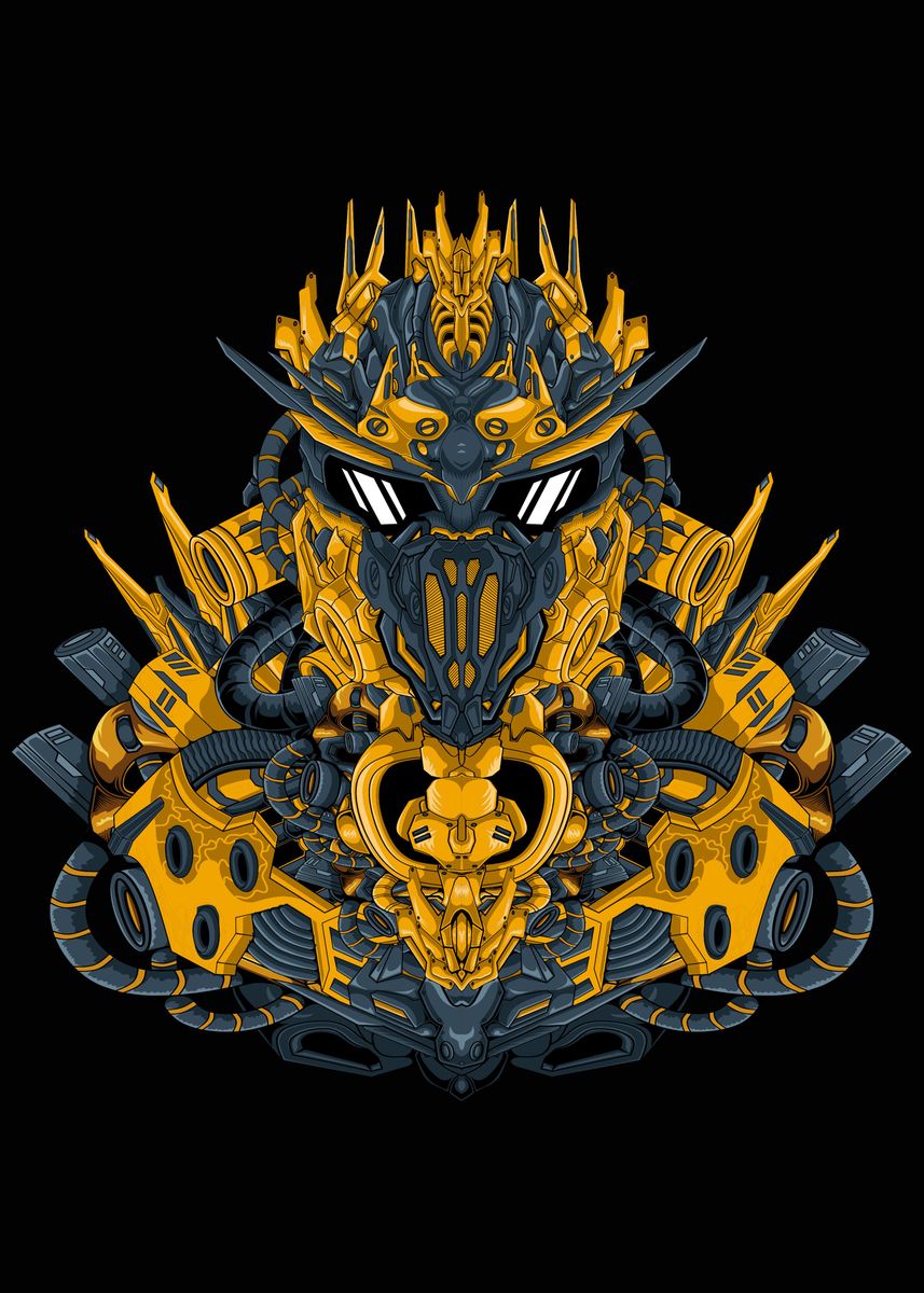 'Warrior character mecha' Poster, picture, metal print, paint by Lloyd ...