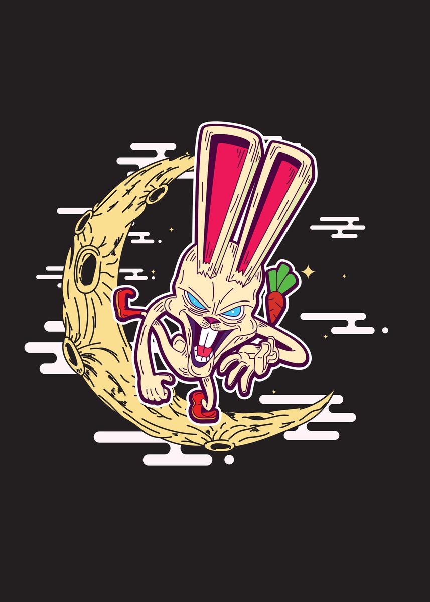 'Rich rabbit for New Year' Poster by RooseveltGulgowski Studio | Displate