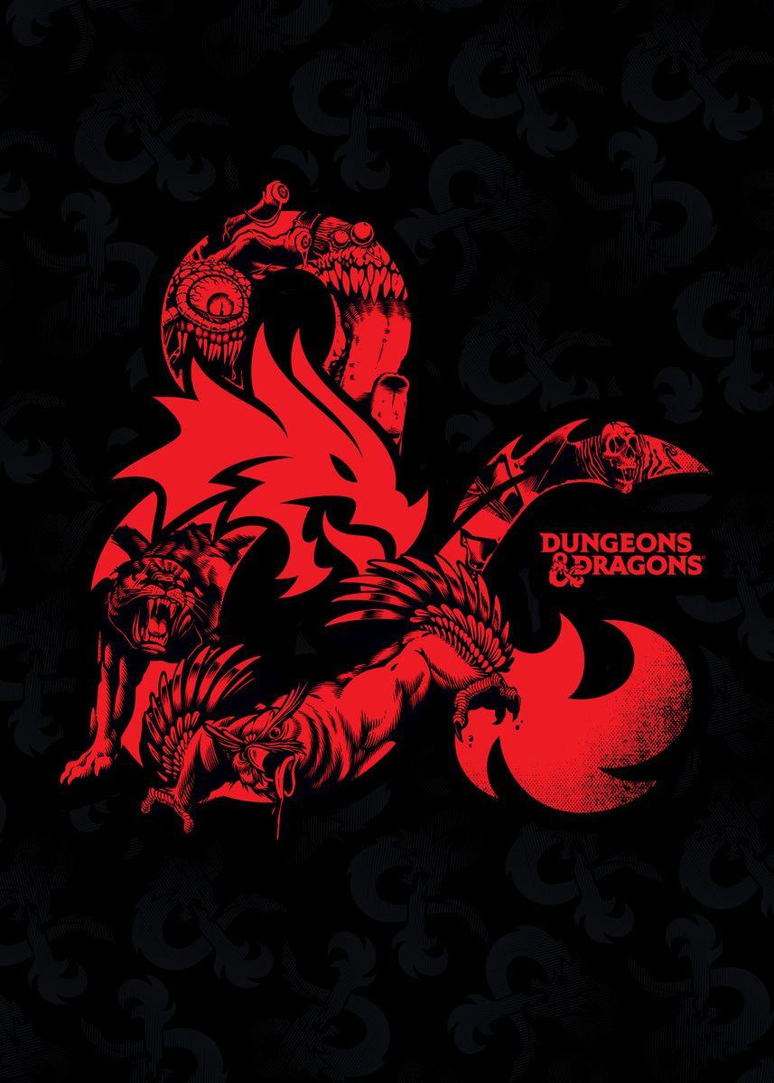 'Monster D&D Ampersand' Poster, picture, metal print, paint by Dungeons ...