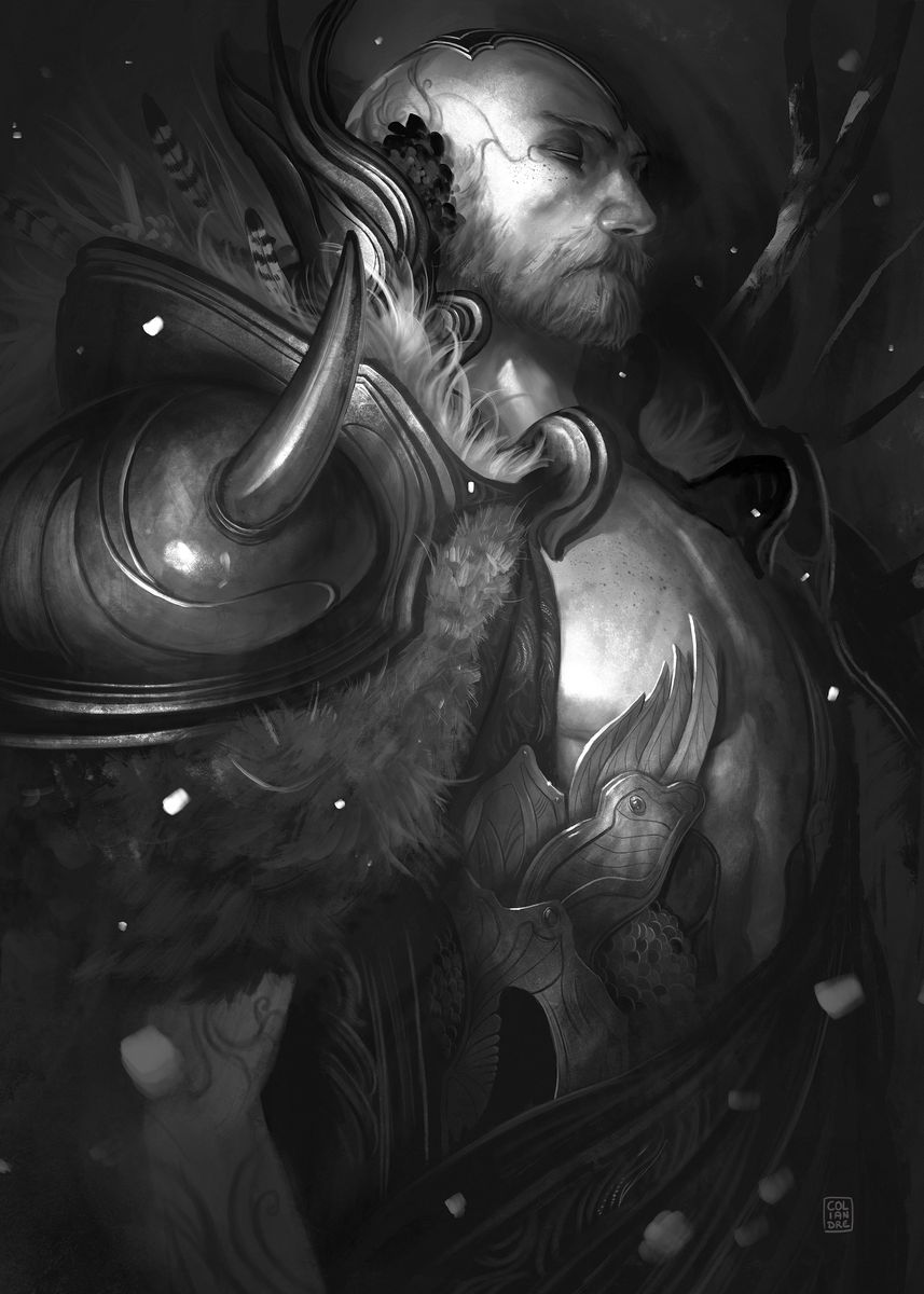 'Freyr' Poster, picture, metal print, paint by Coliandre | Displate