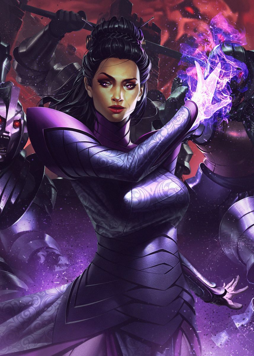 'Jasnah and the Thrill' Poster, picture, metal print, paint by Petar Penev | Displate