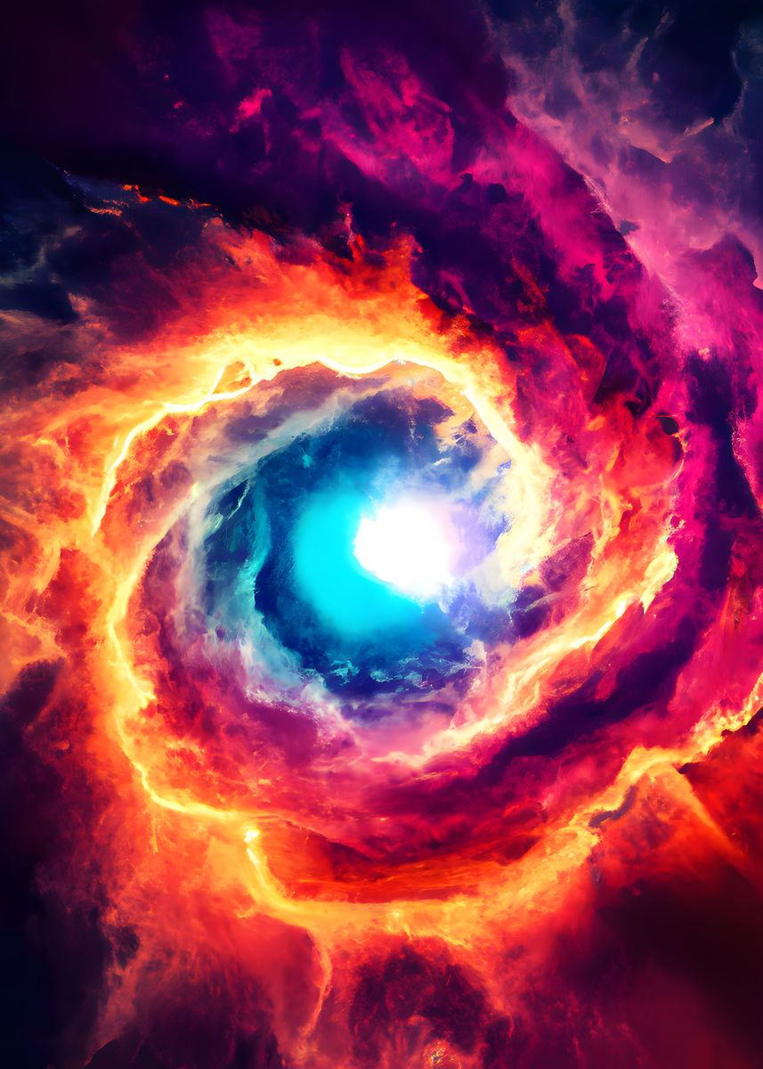 'Cosmic Tempest Storm' Poster, picture, metal print, paint by ...