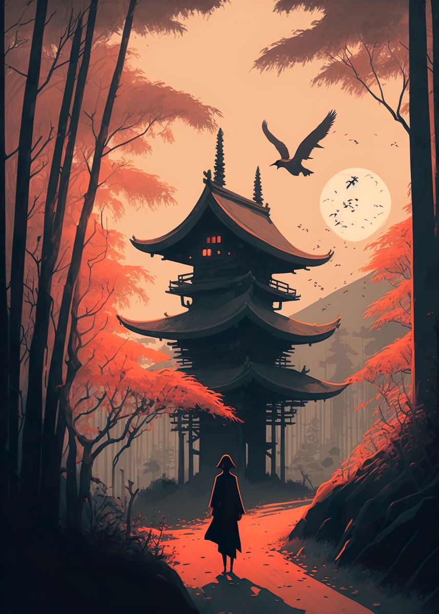 'Japanese Autumn' Poster, picture, metal print, paint by Dennex Designs ...