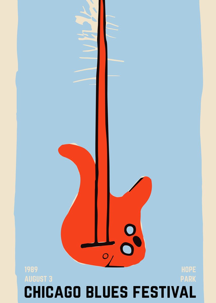 'Chicago Blues Festival Art' Poster, picture, metal print, paint by ...