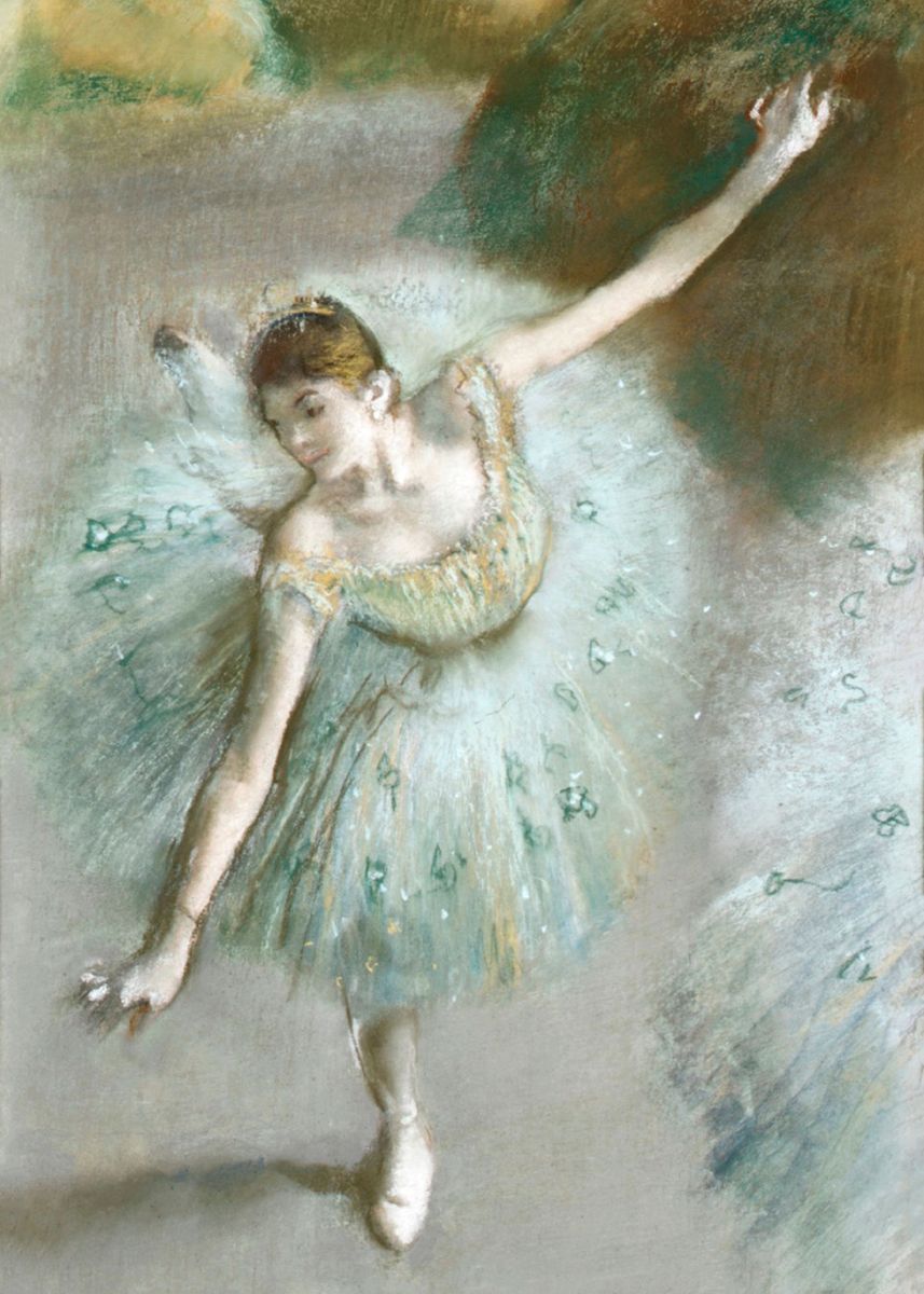 'Dancer in Green ca 1883' Poster, picture, metal print, paint by Sloka ...
