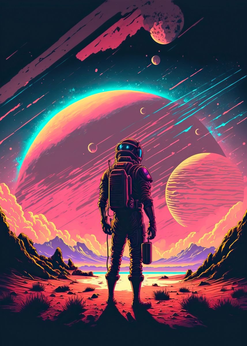 'Discovering new worlds' Poster, picture, metal print, paint by KyzArt ...