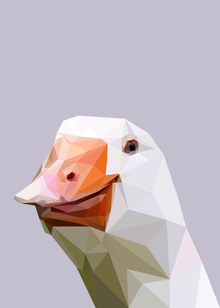 'goose honk honk meme' Poster, picture, metal print, paint by Lowpoly ...