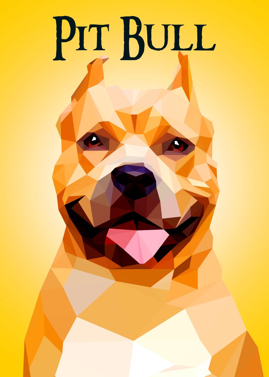 'Pit Bull' Poster, picture, metal print, paint by Dare Neil | Displate