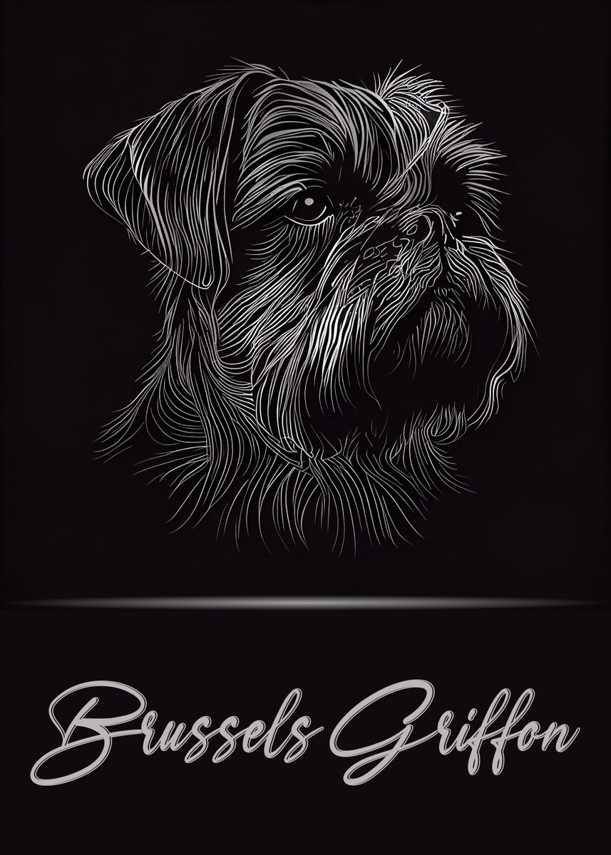 'Brussels Griffon' Poster, picture, metal print, paint by Artistic ...